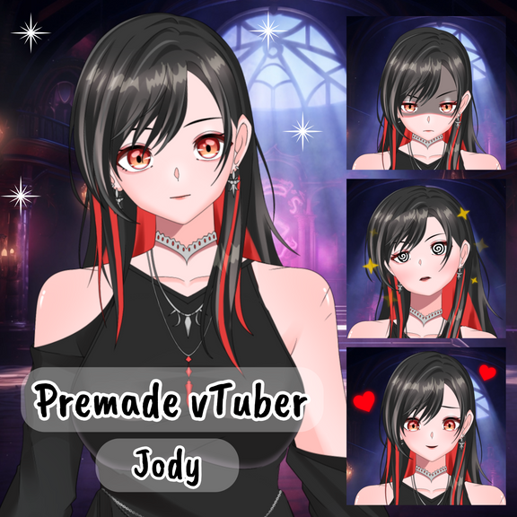 VTuber Jody, the gothic girl with 5 emotions – Cute Cake Design