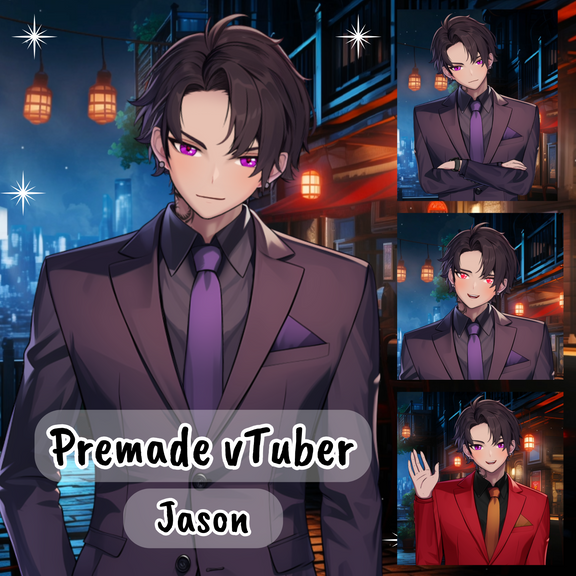 VTuber Bundle of Jason with 11 Emottions + Toggles | Live2D Model ...