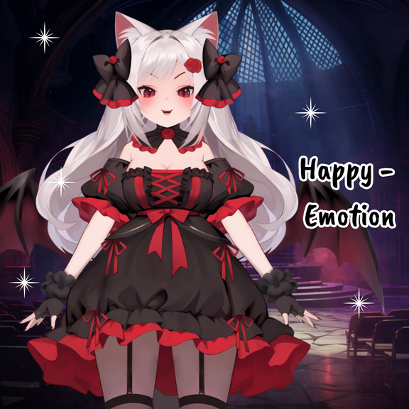 VTuber Freya, the Vampire Girl with pet, 5 emotions & 6 toggles – Cute ...