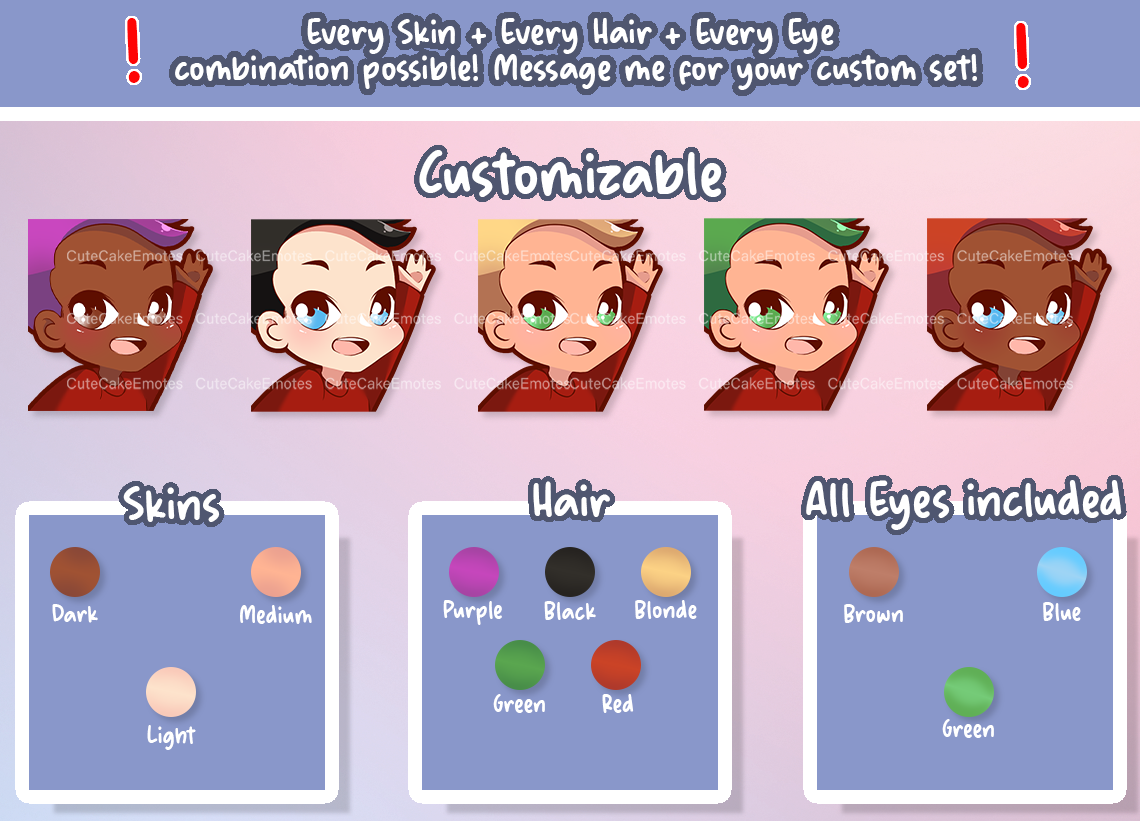 EMOTES BUNDLE Cute Chibi Girl | Perfect for Twitch, Discord, Youtube ...