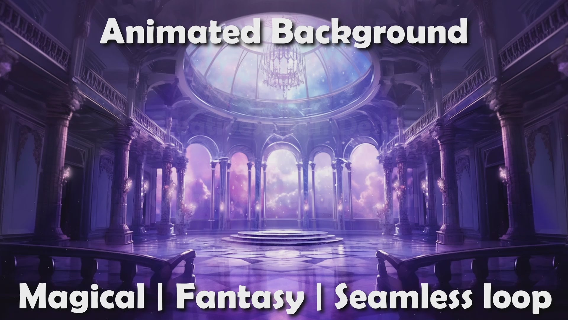 Animated Background | Magical Castle Hall | Twitch, Youtube, vTuber, S ...