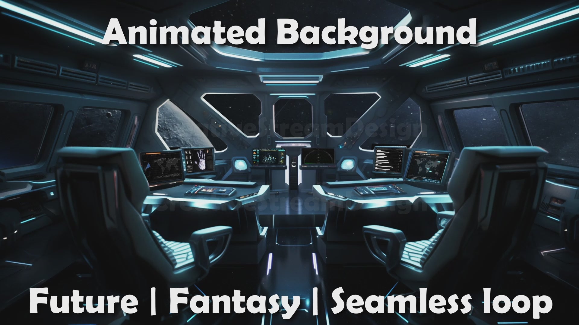 Animated Background | Space Cockpit | Twitch, Youtube, vTuber, Streami ...